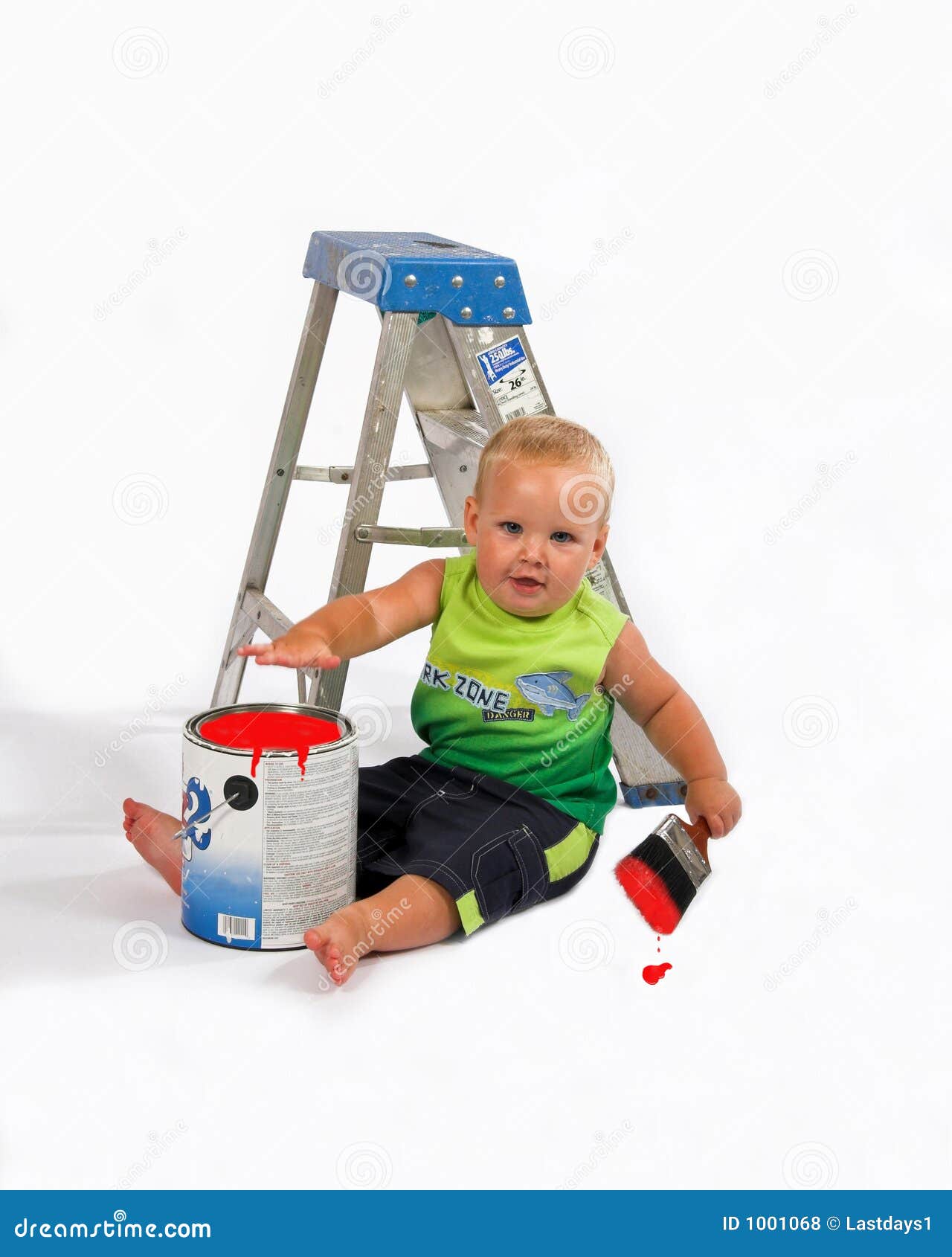 Baby painter stock photo. Image of young, joyful, creating - 1001068