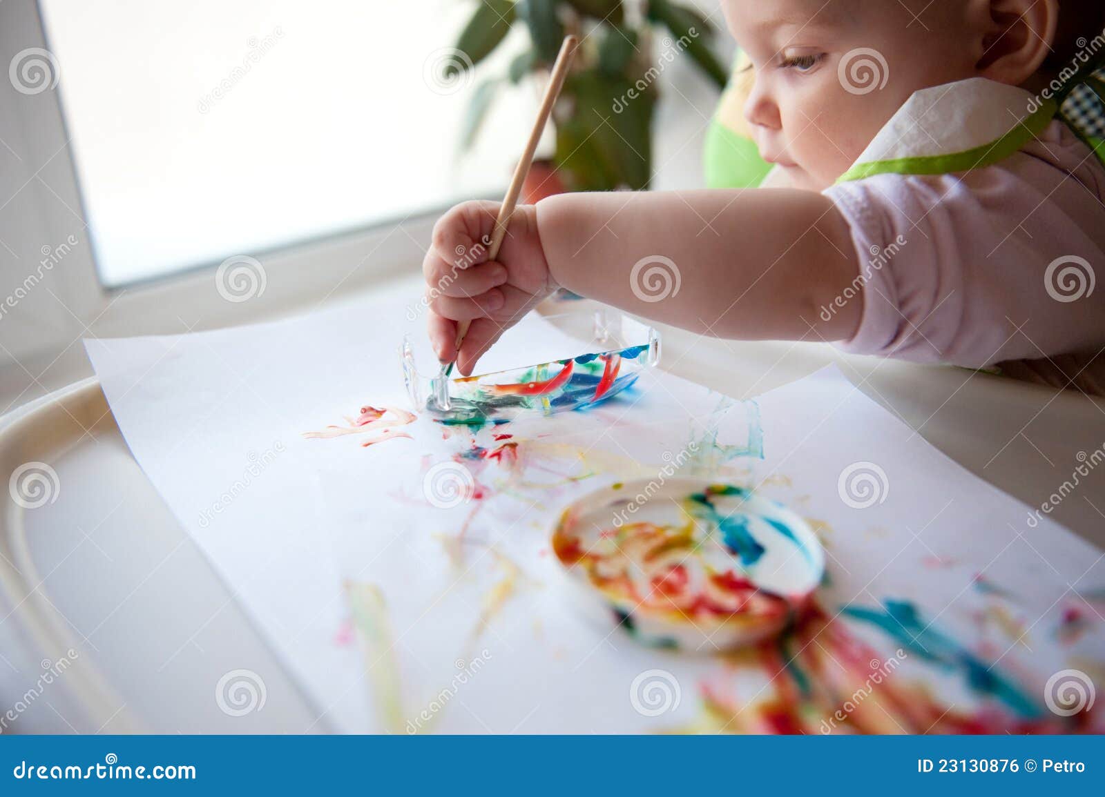 Baby painting stock photo. Image of child, color, lovely - 23130876