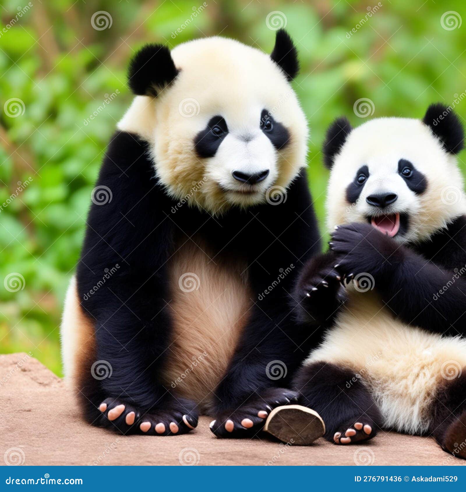 Baby panda sitting stock illustration. Illustration of rodent - 276791436