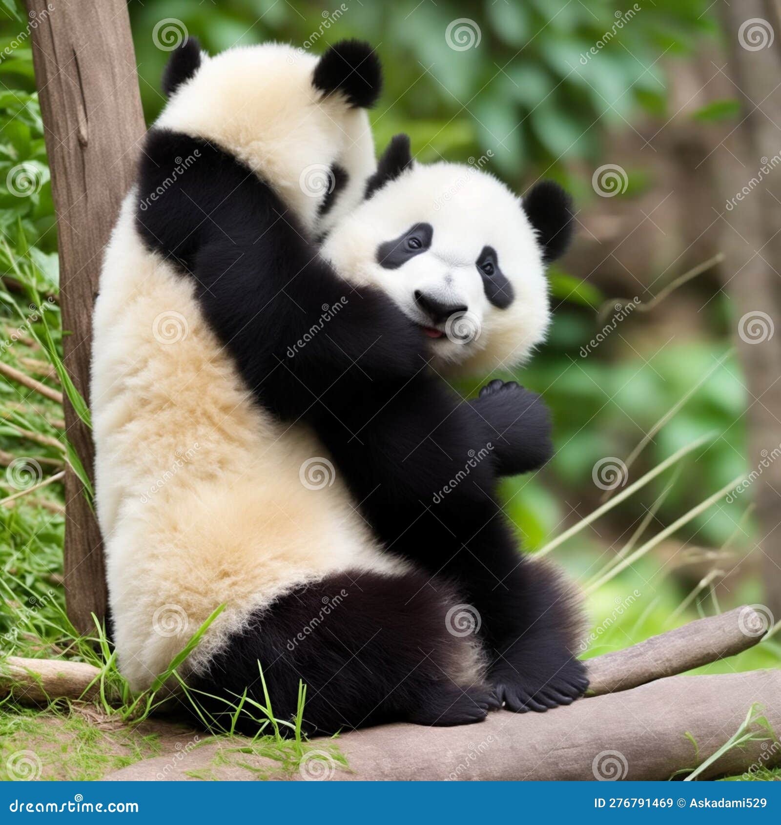 Baby panda sitting stock illustration. Illustration of bear - 276791469