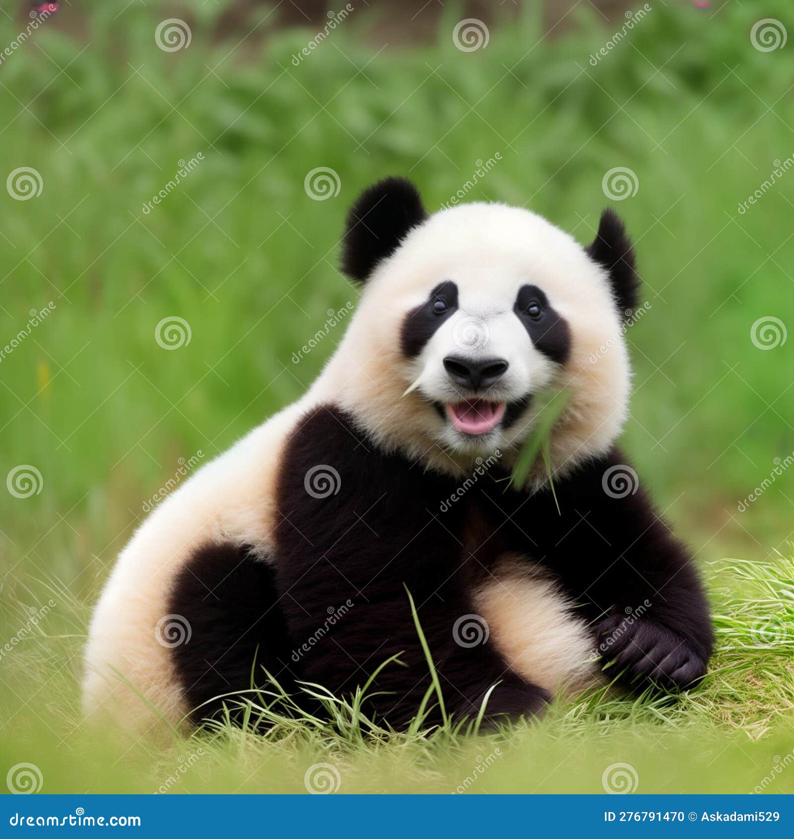 Baby panda sitting stock illustration. Illustration of macaque - 276791470