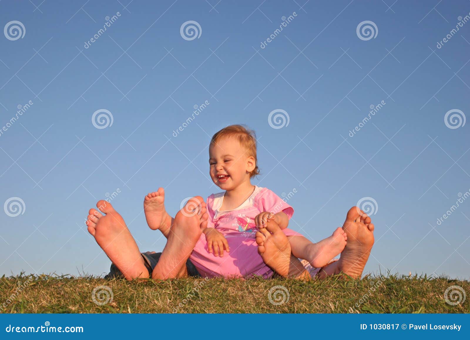 Baby and parent s legs stock image. Image of family, relax - 1030817