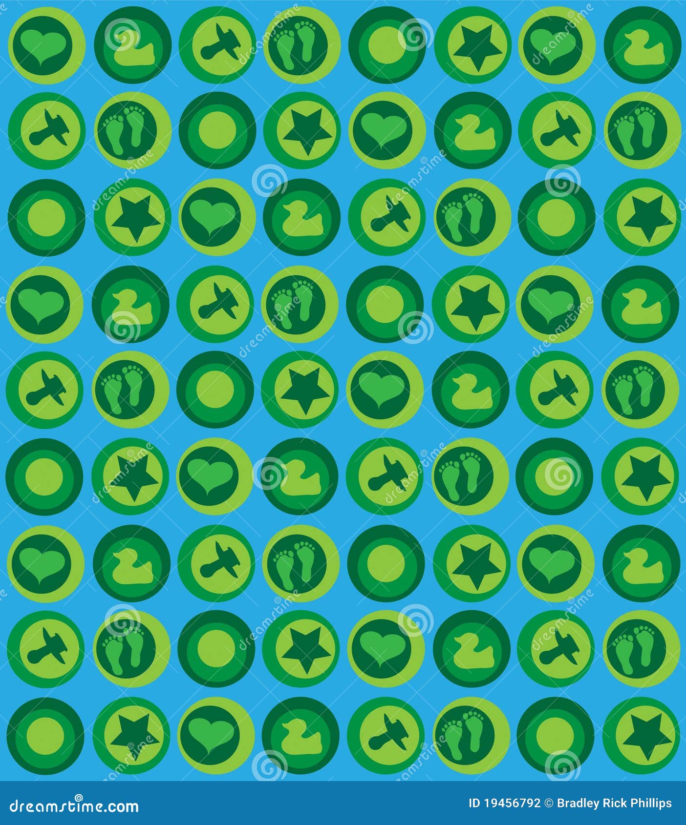 Baby pattern blue green stock illustration. Illustration of invitation ...