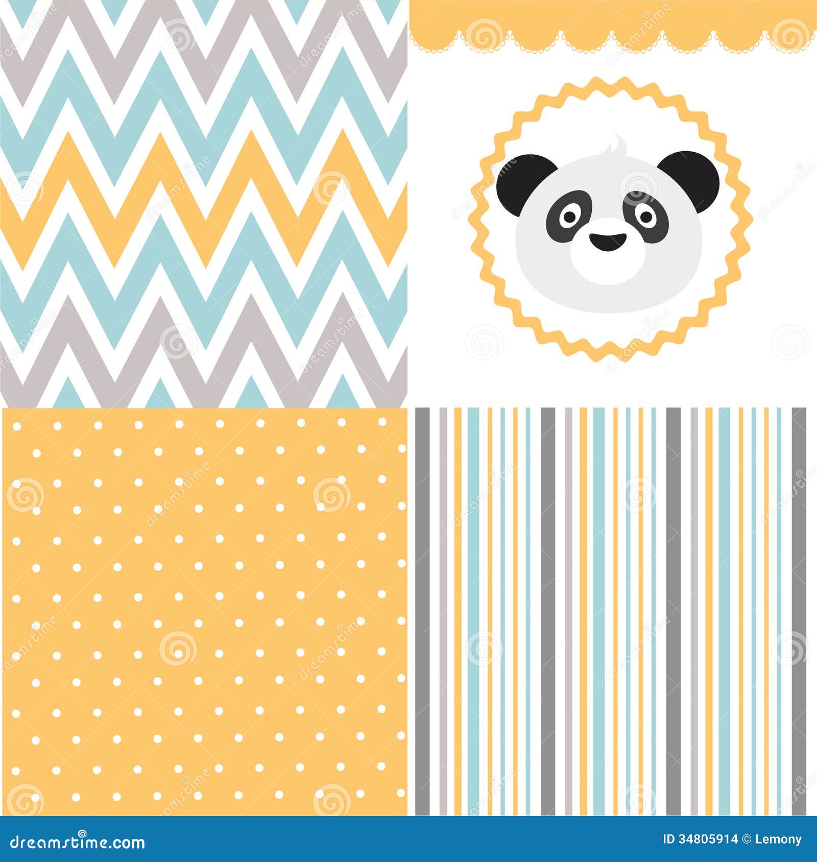 Baby Pattern Set Stock Images - Image: 34805914