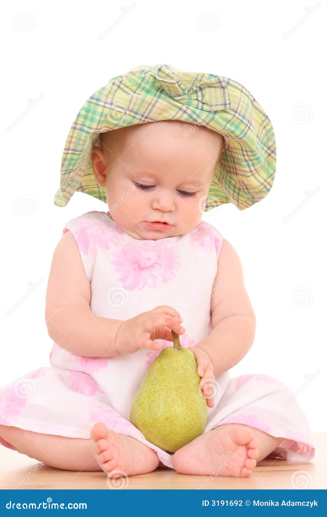 Baby and pear stock photo. Image of nutrition, food, cheerful - 3191692
