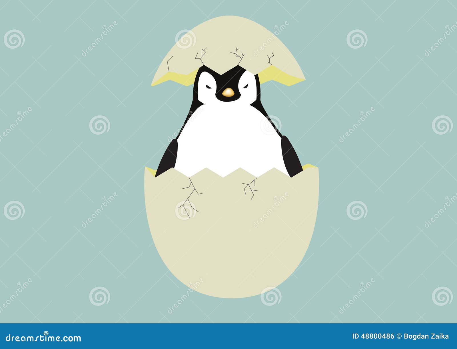 Baby Penguin stock vector. Illustration of white, penguin - 48800486
