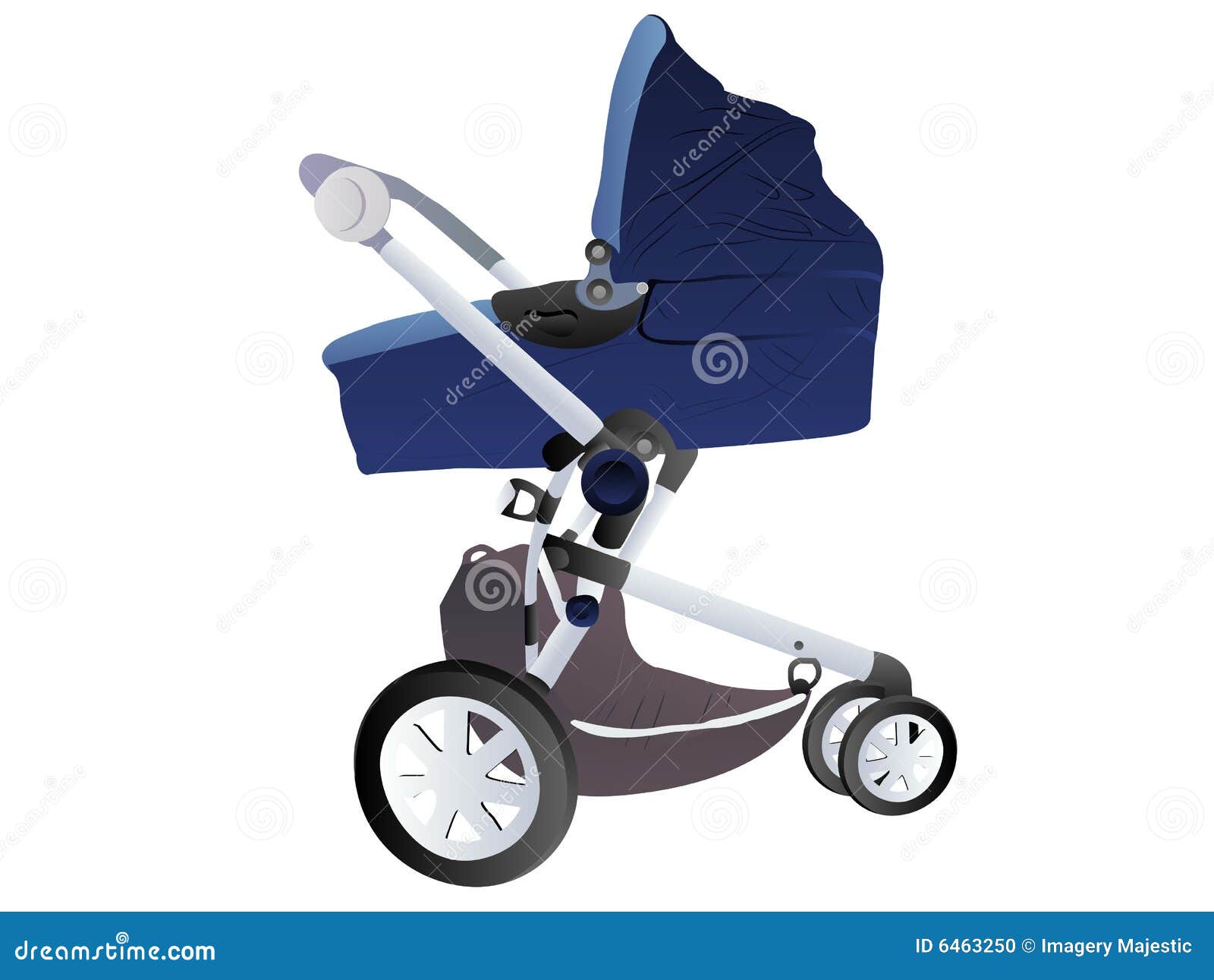 Baby perambulator stock illustration. Illustration of carriage - 6463250