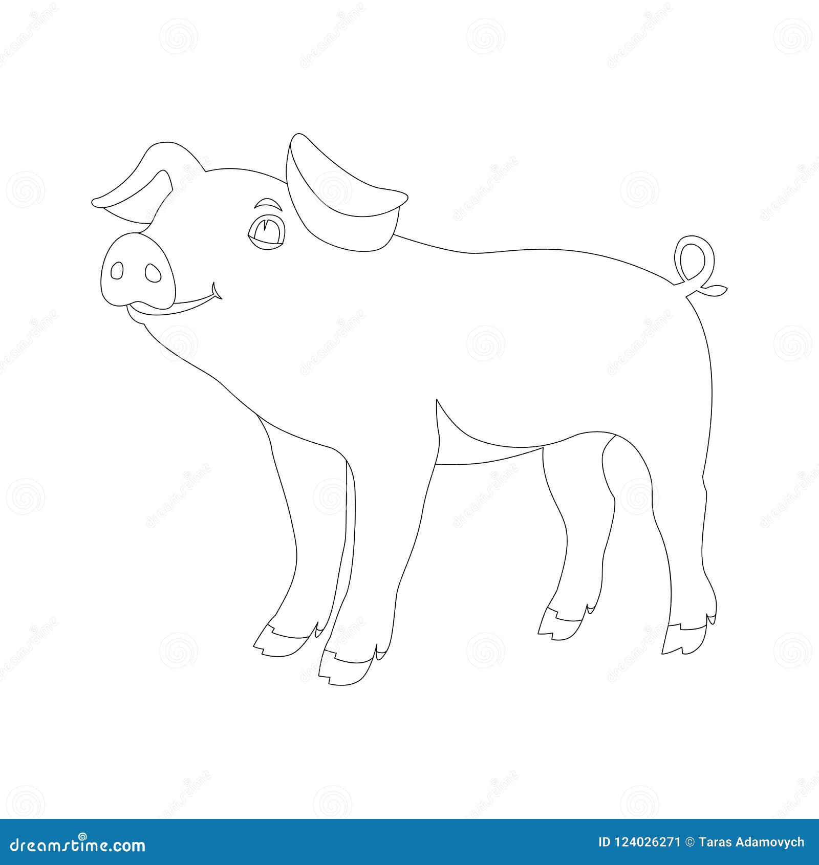 Baby Piglet Cartoon Vector Illustration Coloring Book Profile Stock ... Baby Piglet Cartoon Vector Illustration Coloring Book Profile Stock ...