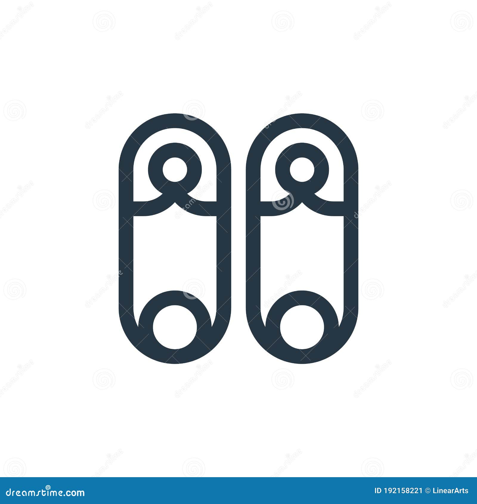 Baby Pin Icon Vector from Baby Shower Concept. Thin Line Illustration ...