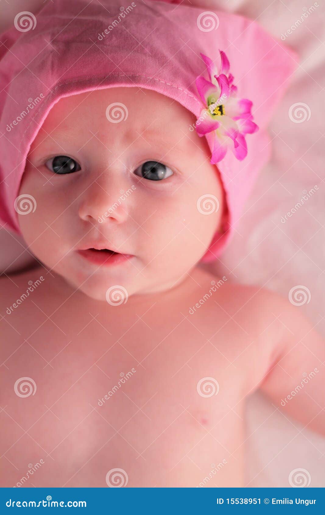 Baby in pink stock image. Image of girl, happiness, living - 15538951