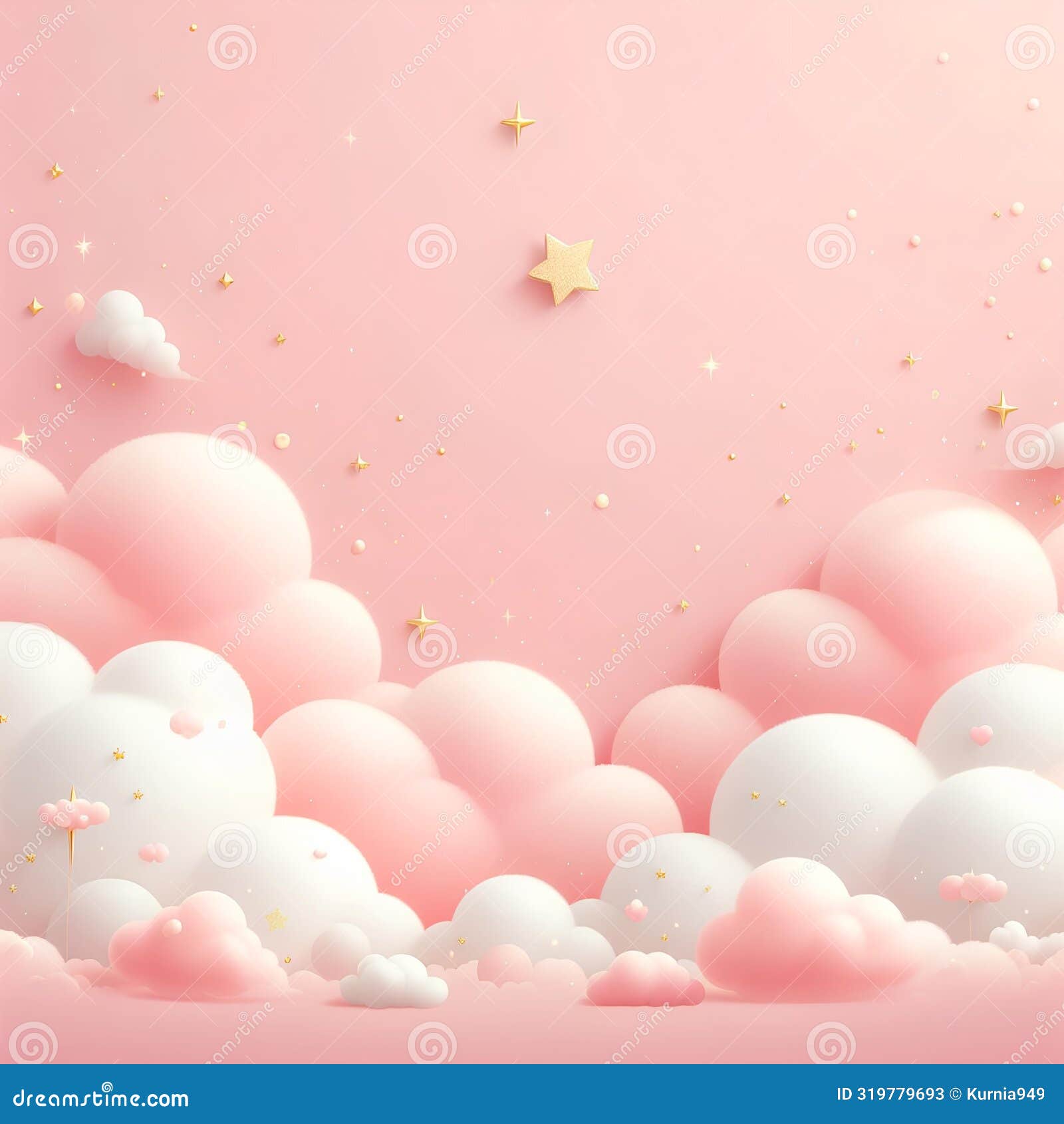 Baby Pink Background Wallpaper Flat Design Illustration Stock ...