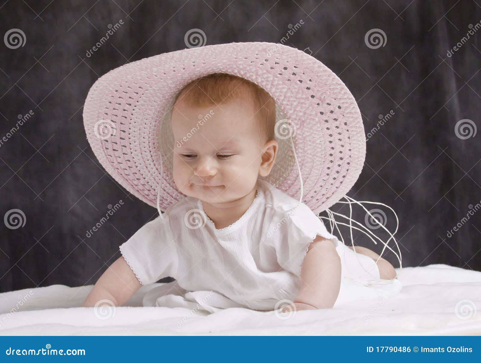 Baby with pink hat stock photo. Image of people, lady - 17790486