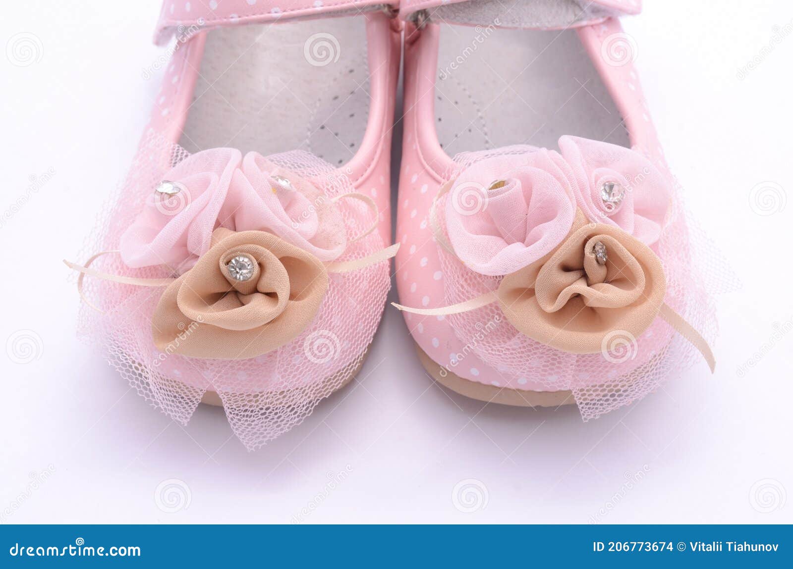 Baby Pink Shoes Isolated on White Stock Photo - Image of girl, kids ...