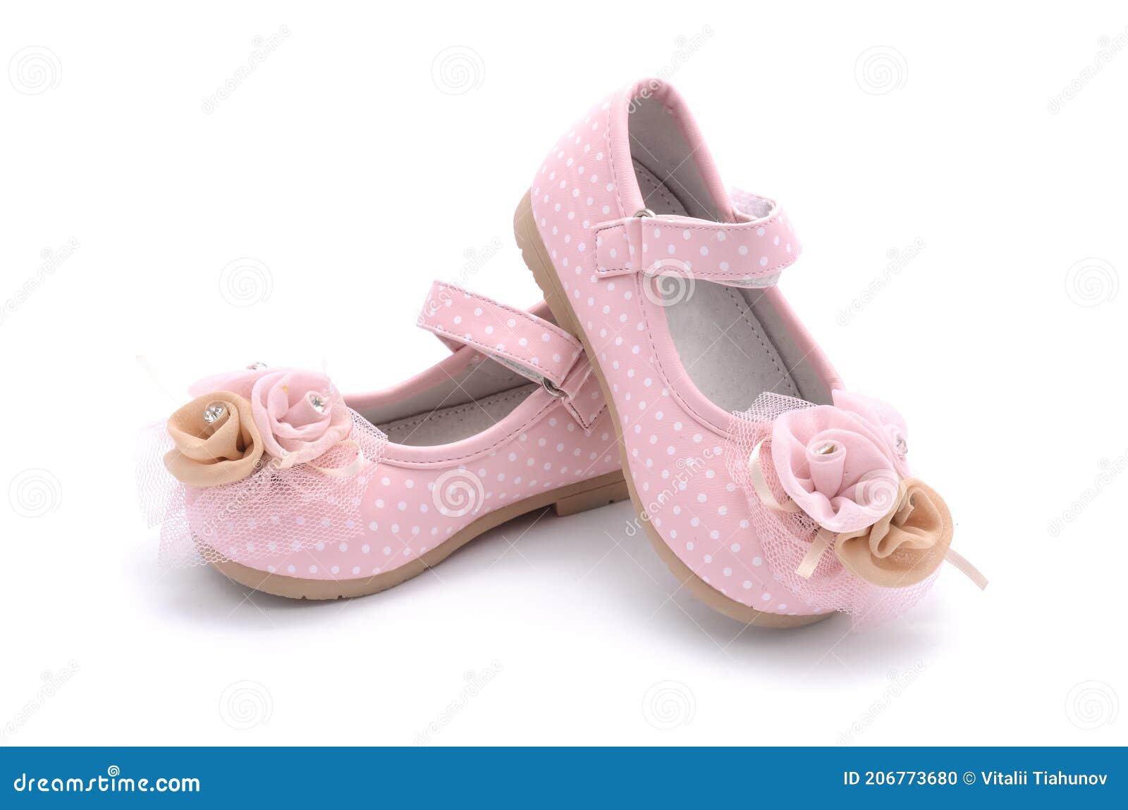 Baby Pink Shoes Isolated on White Stock Photo - Image of pair, footwear ...