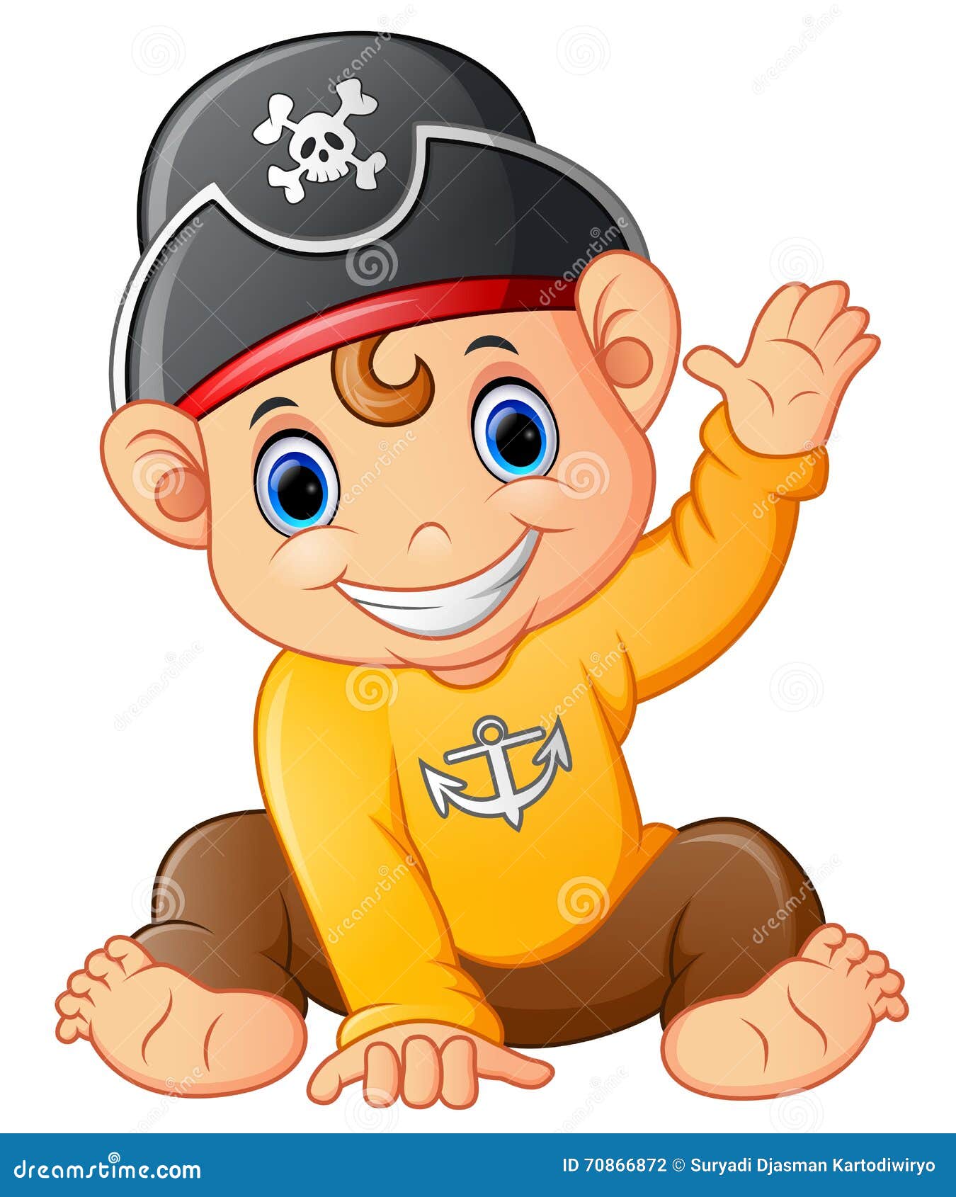 Pirate Waving Flag With Crossed Swords Waving In The Wind. 3d ...