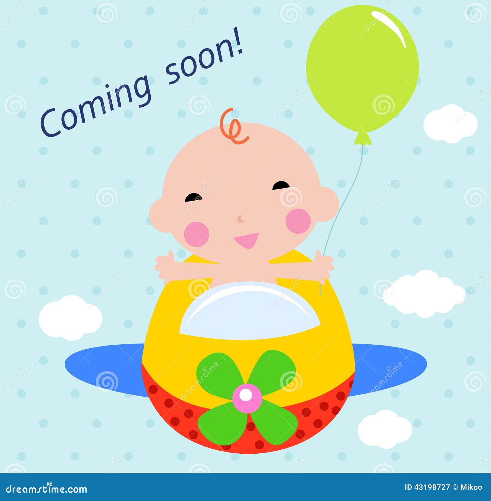 Baby and plane stock vector. Illustration of happy, decoration - 43198727