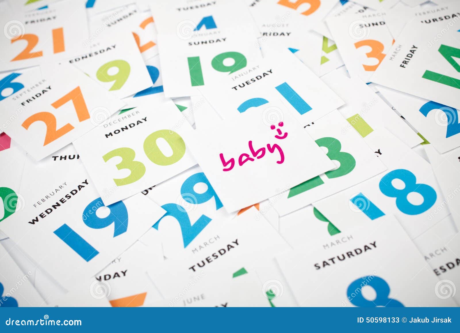 Baby planning stock image. Image of date, planner, note - 50598133