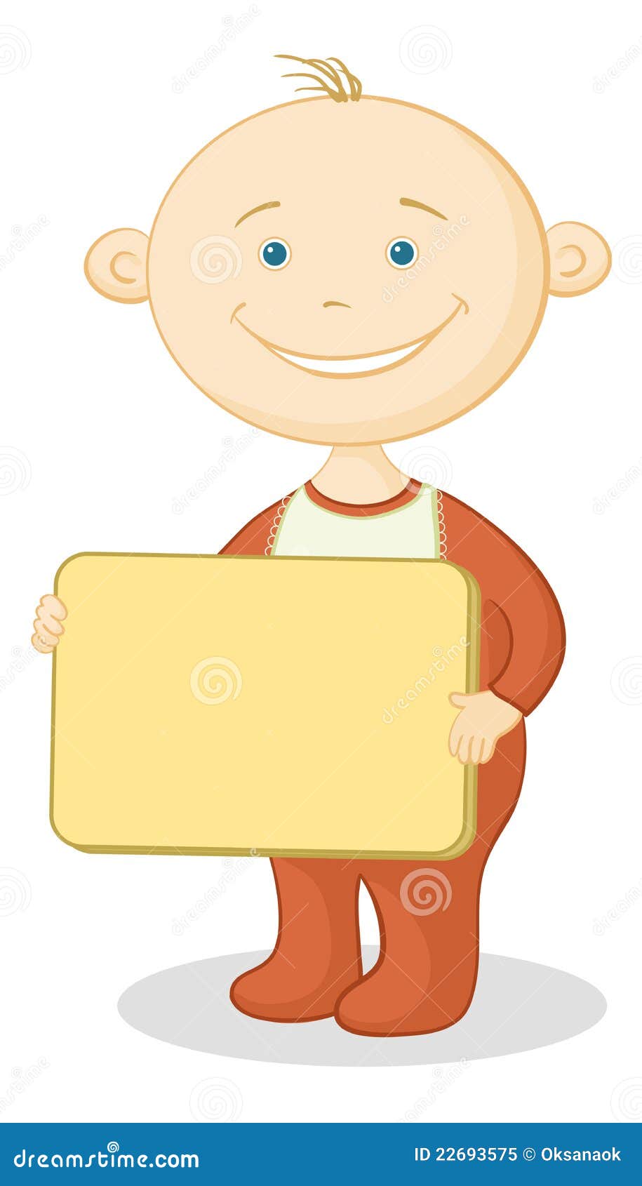 Baby with plate stock vector. Illustration of banner - 22693575