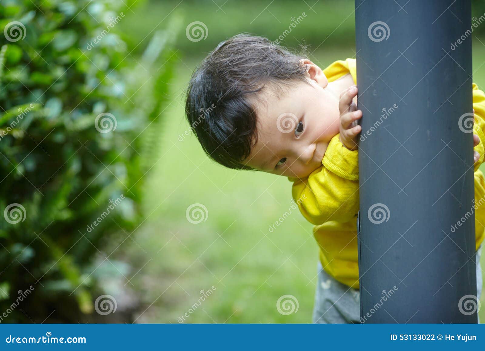 Baby play hide and seek stock photo. Image of home, chinese - 53133022