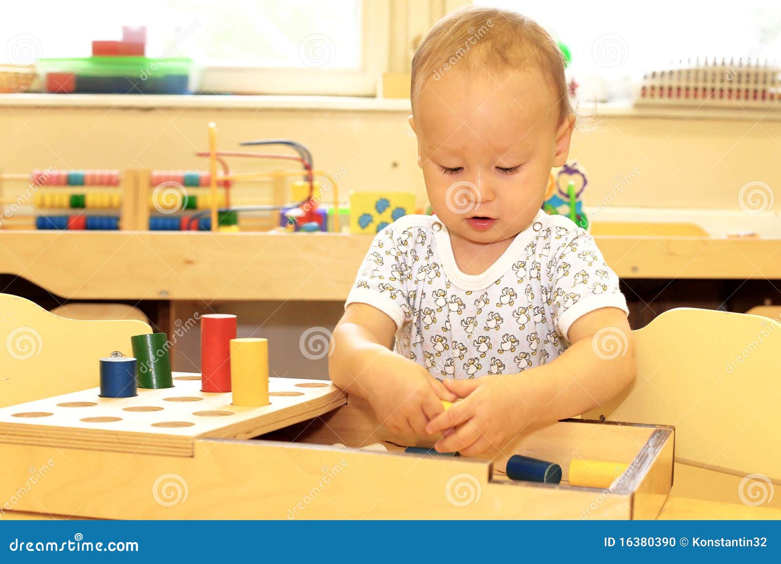 Baby playing with blocks stock photo. Image of caucasian - 16380390