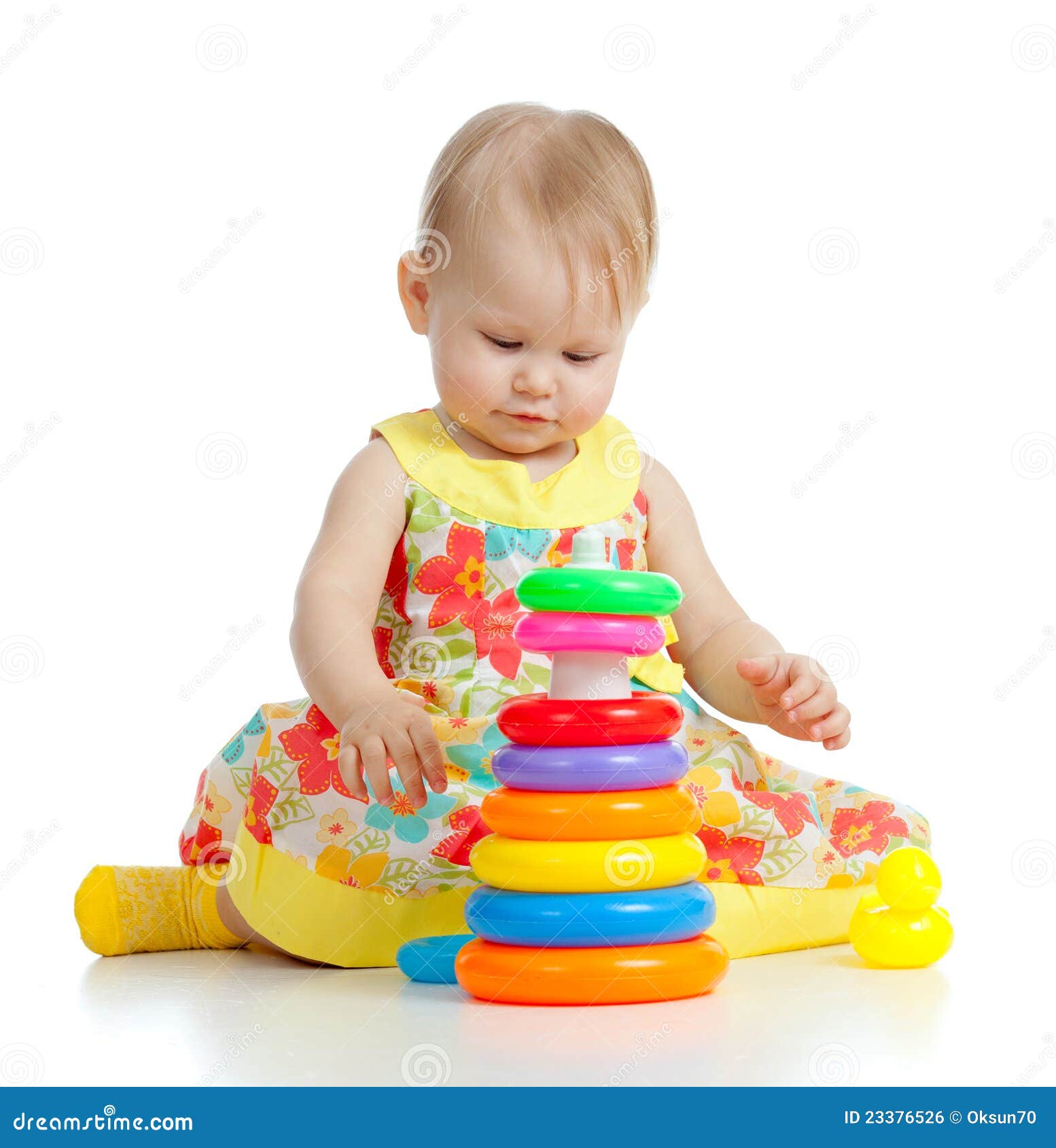 Baby Playing with Color Developmental Toy Stock Photo - Image of ...