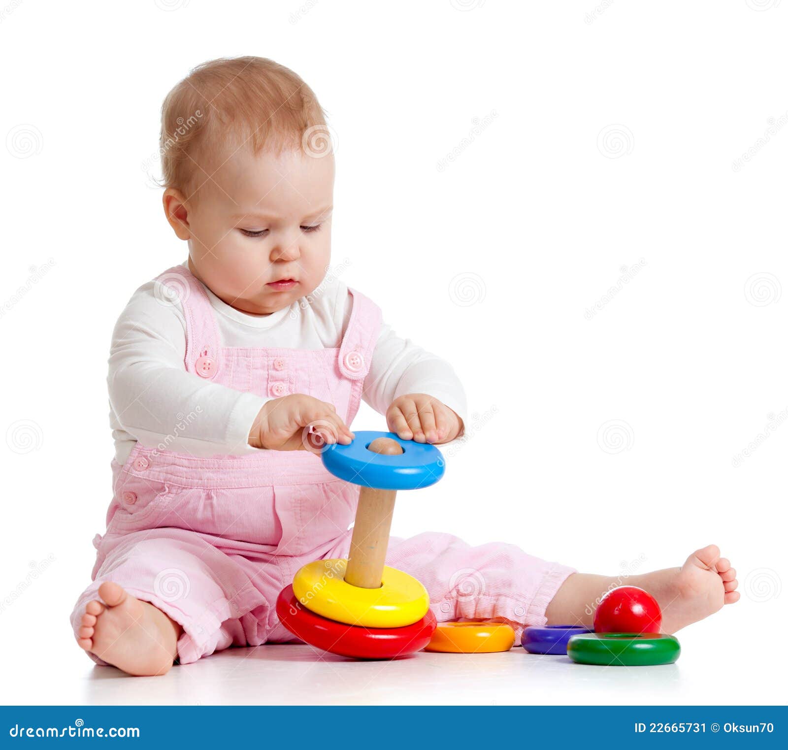 Baby Playing with Color Toy Stock Image - Image of baby, playing: 22665731