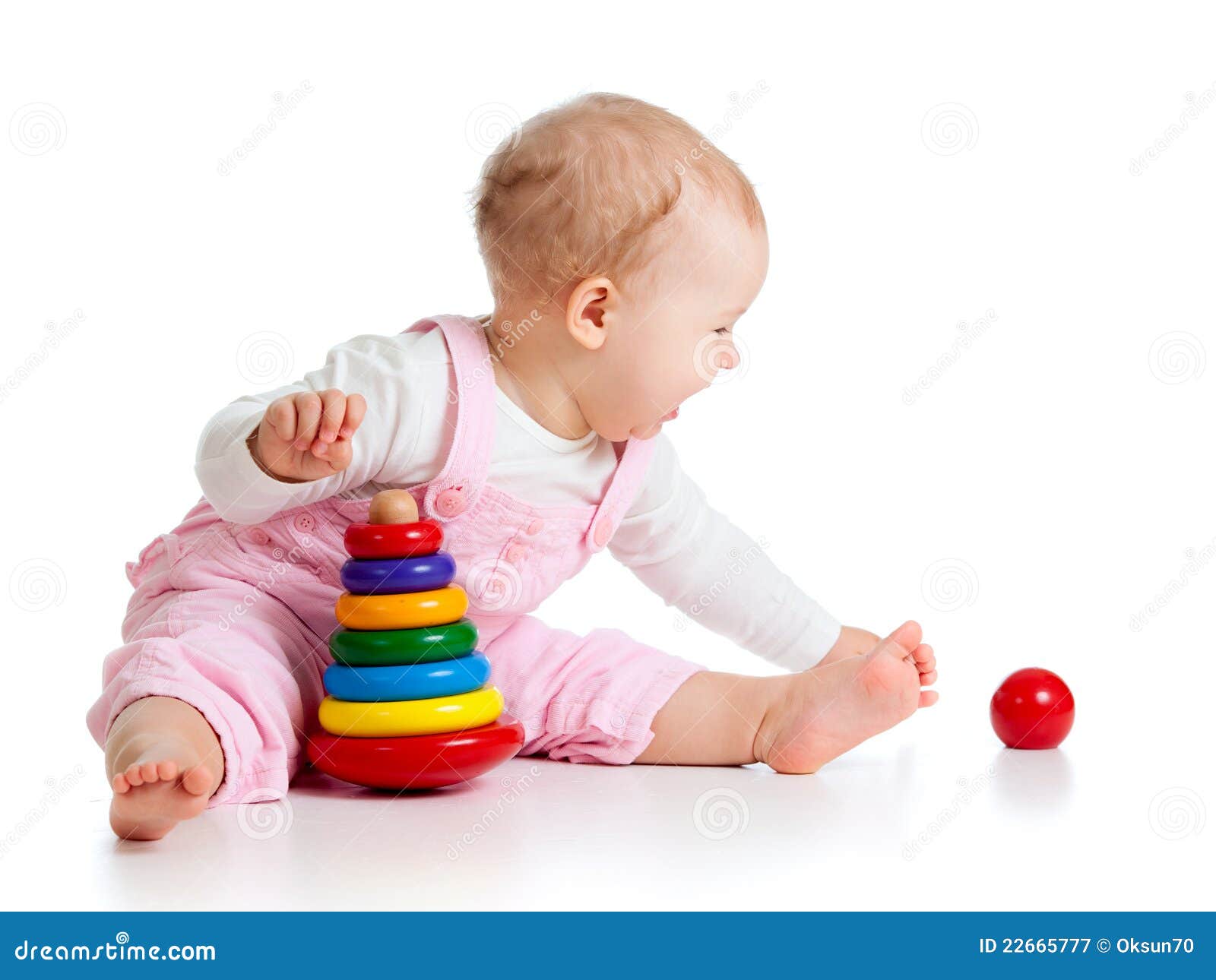 Baby Playing with Color Toy Stock Image - Image of lifestyle ...