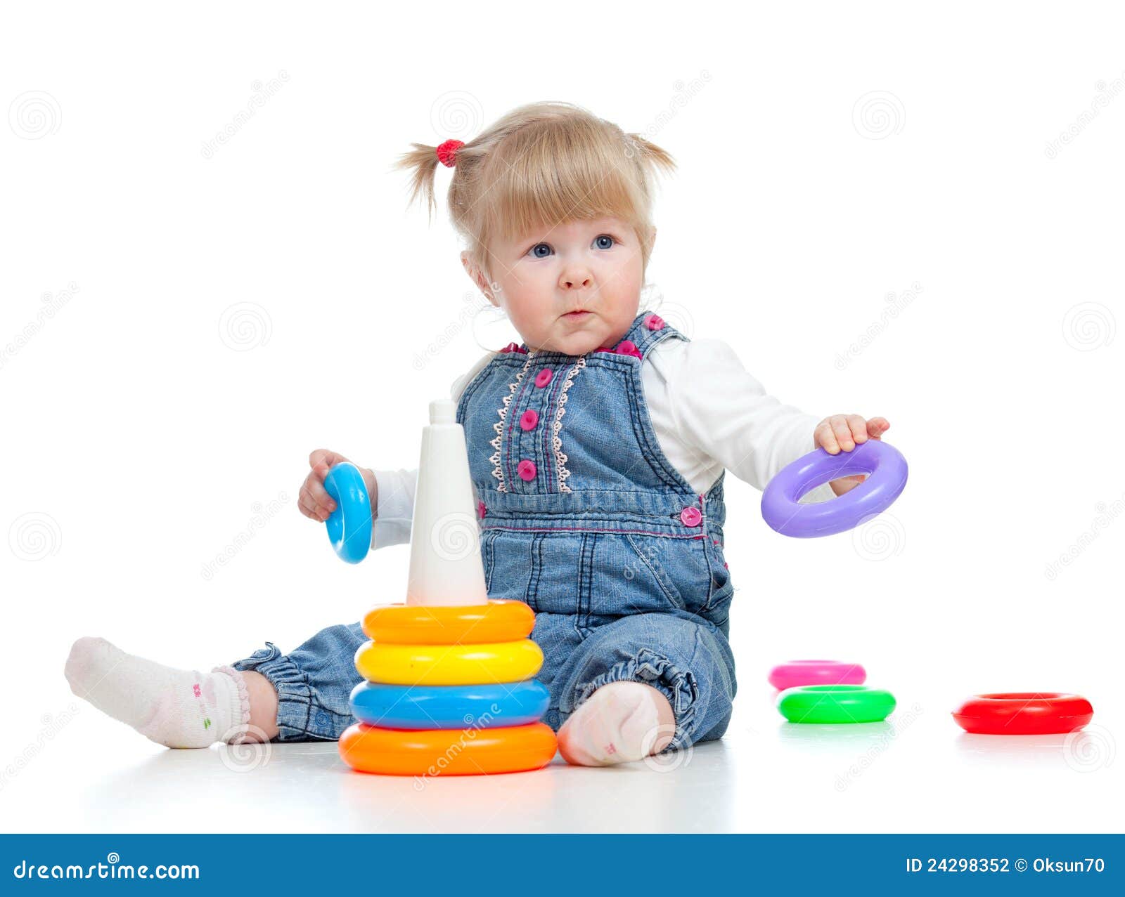 Baby Playing with Color Toy Stock Photo - Image of girl, playful: 24298352