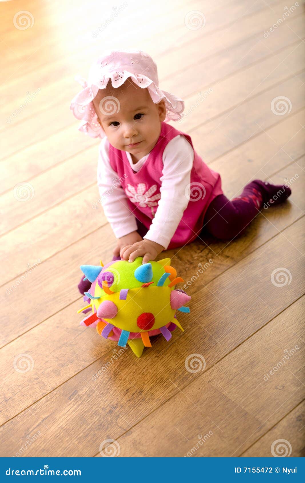 Baby playing at home stock photo. Image of floor, concentration - 7155472