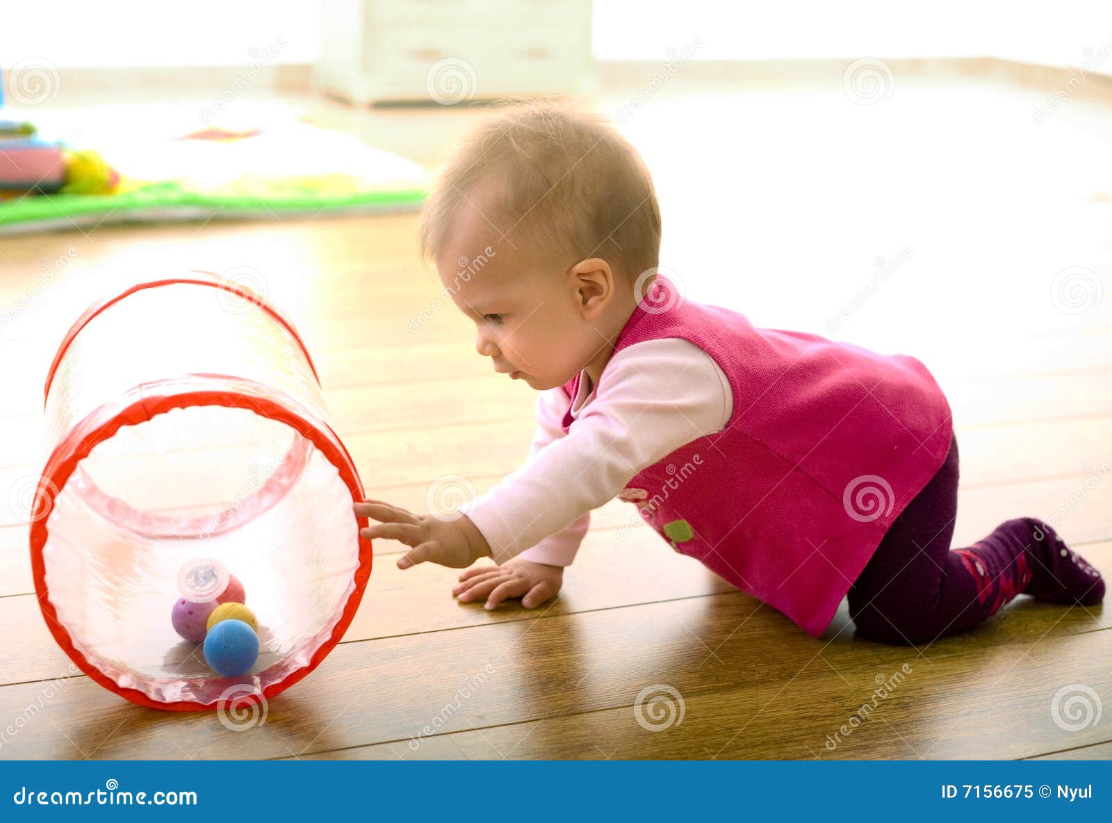 Baby playing at home stock image. Image of enjoyment, baby - 7156675