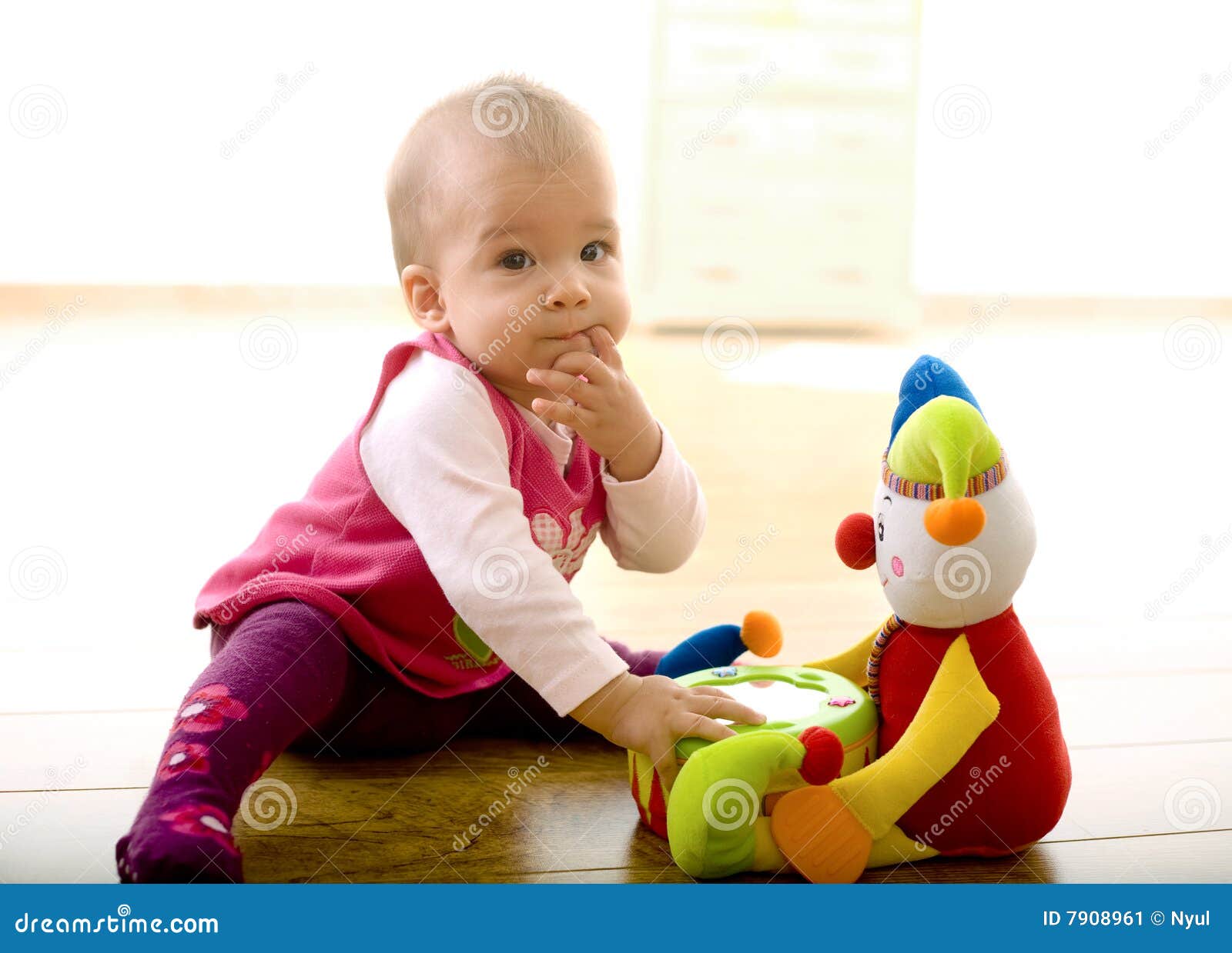 Baby playing at home stock image. Image of carefree, caucasian - 7908961