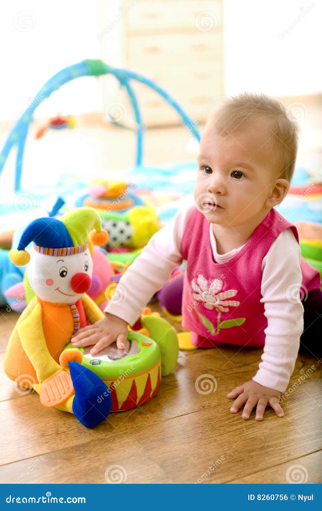 Baby playing at home stock photo. Image of female, adorable - 8260756