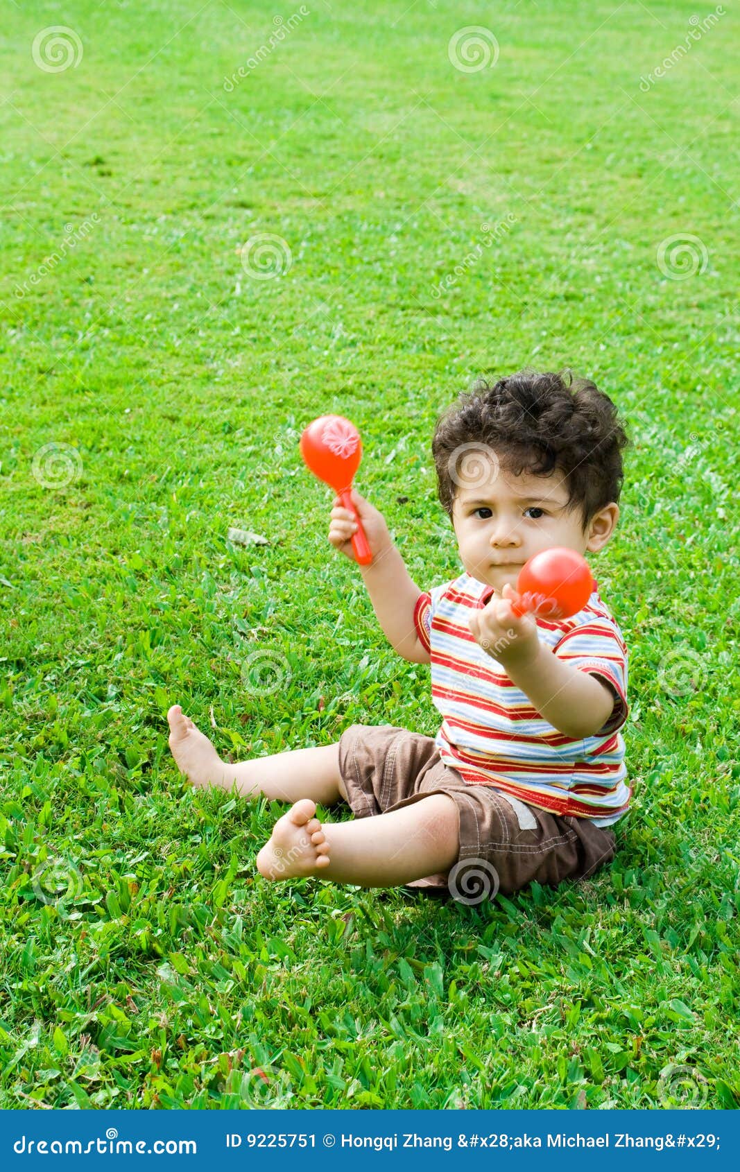 Baby playing maracas stock image. Image of little, musical - 9225751