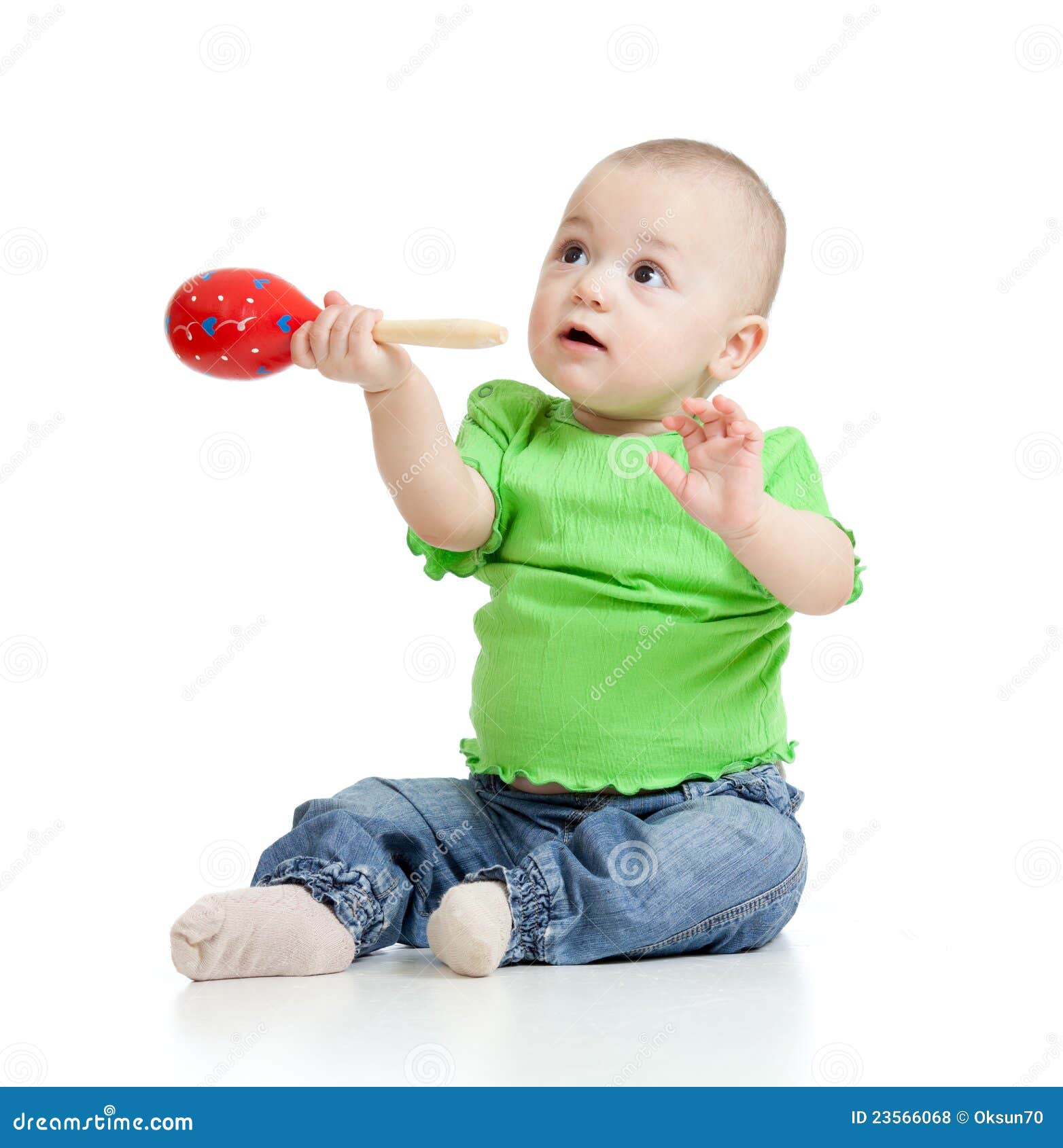 Baby Playing with Musical Toy Stock Photo - Image of beauty, cheerful ...