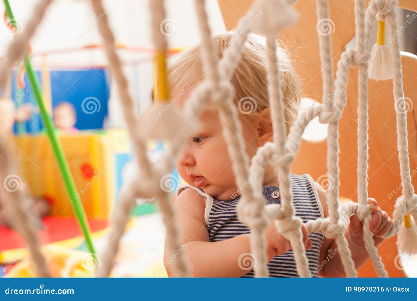 The Baby Playing on the Playground Stock Photo - Image of beautiful ...
