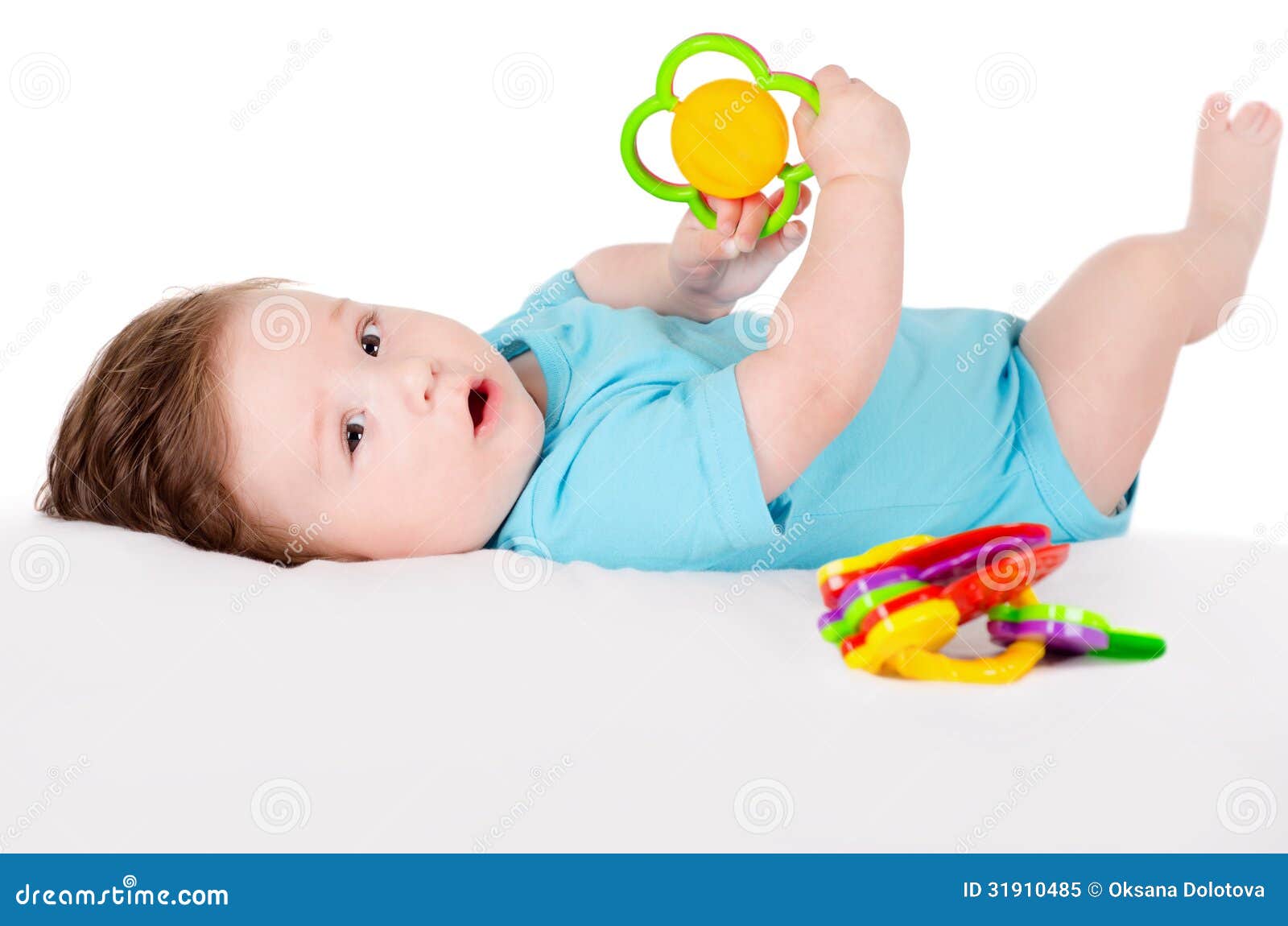 Baby playing with toy stock image. Image of child, lifestyle - 31910485