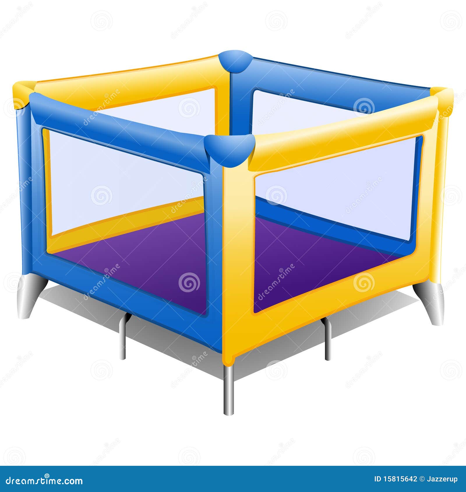 Playpen. Baby Icon On A White Background, Line Design. Cartoon Vector ...