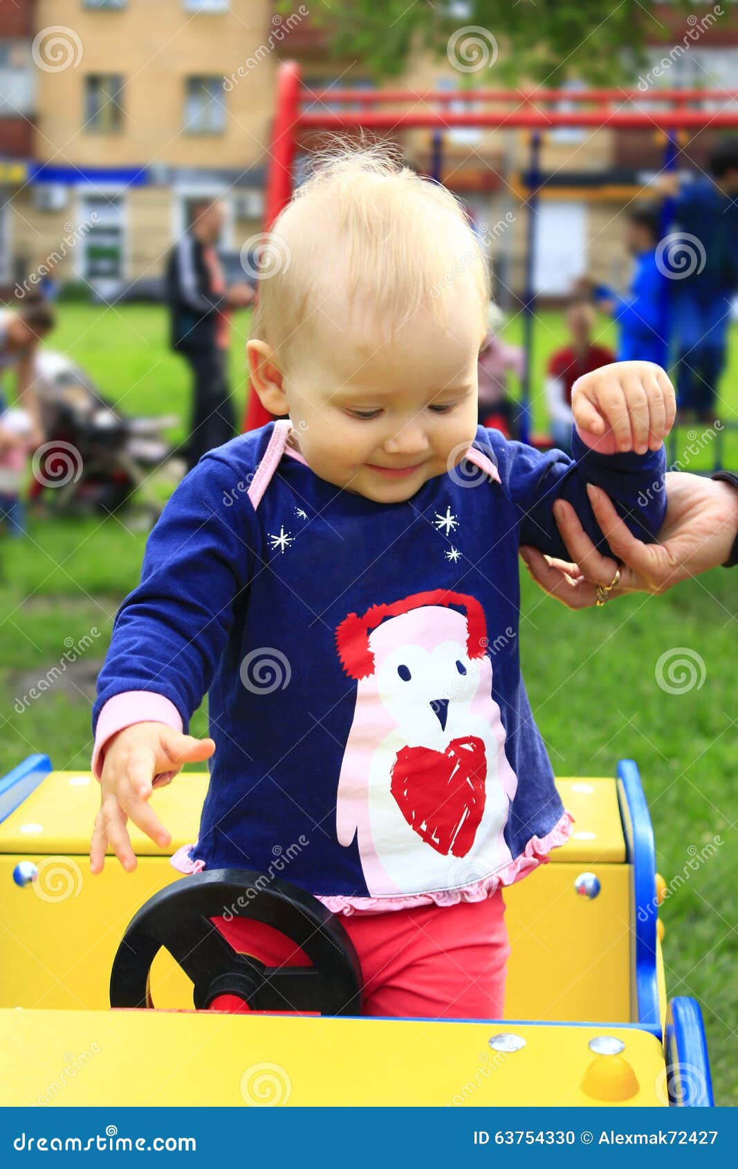 Baby Plays on the Playground Stock Photo - Image of clothes, person ...