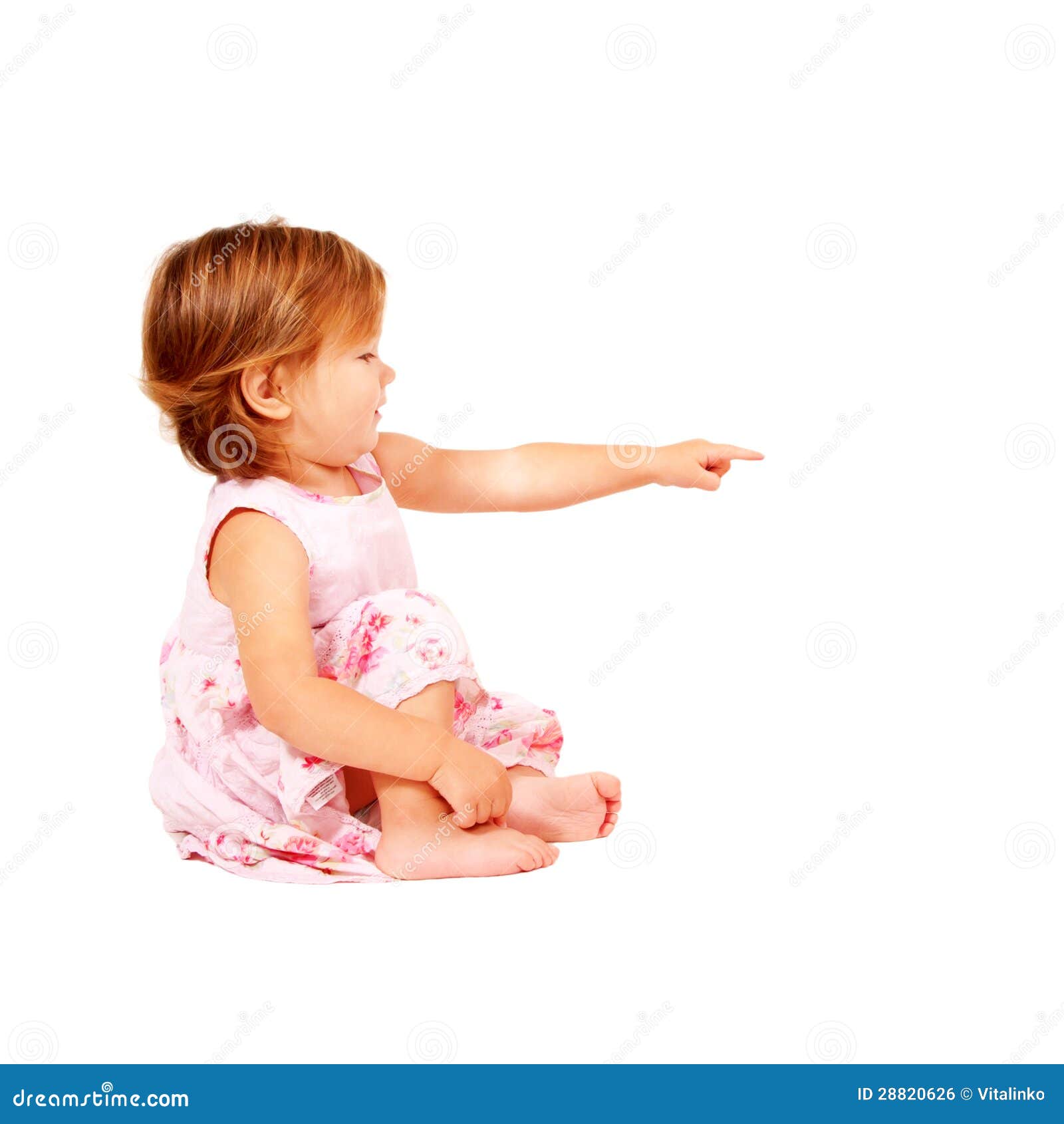 Baby Pointing at Something or Clicking on Somethin Stock Photo - Image ...