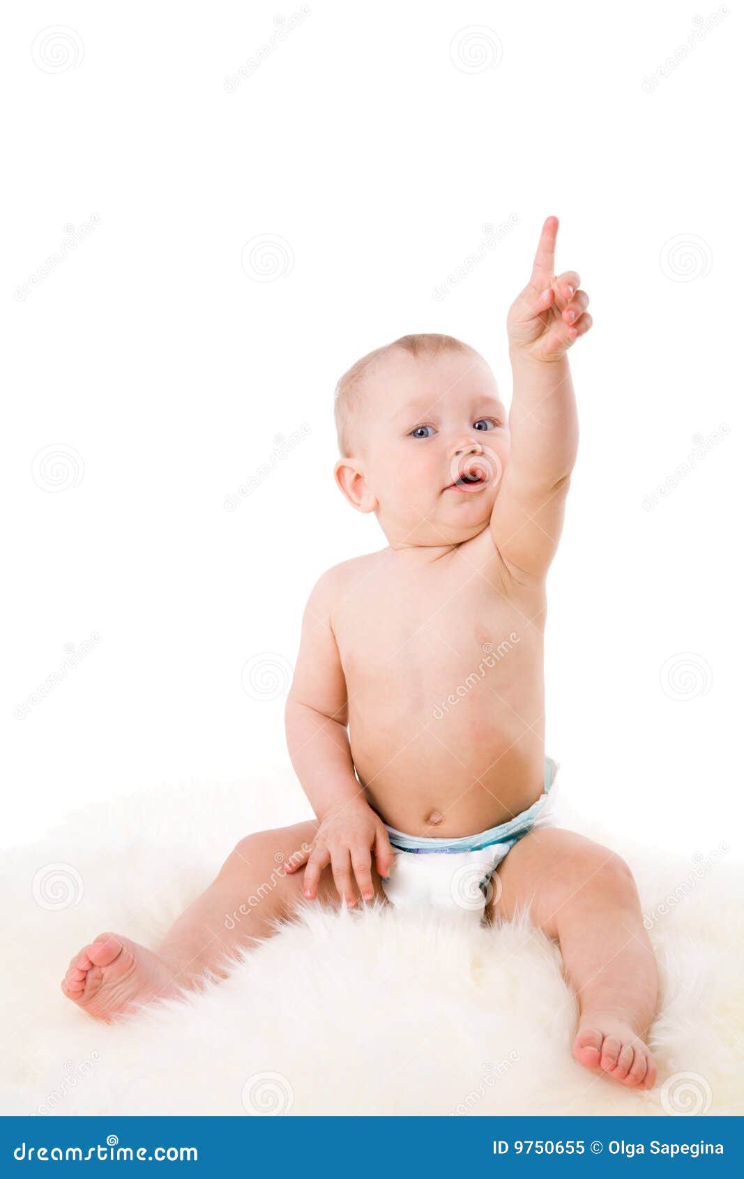 Baby pointing up stock image. Image of looking, daughter - 9750655