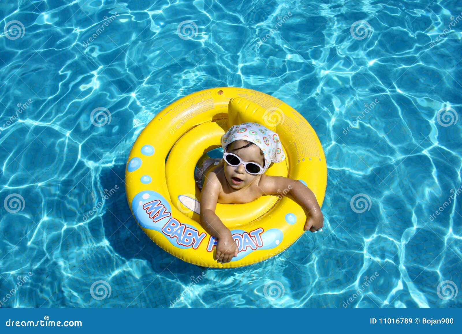 Baby in pool stock image. Image of cute, domestic, close - 11016789