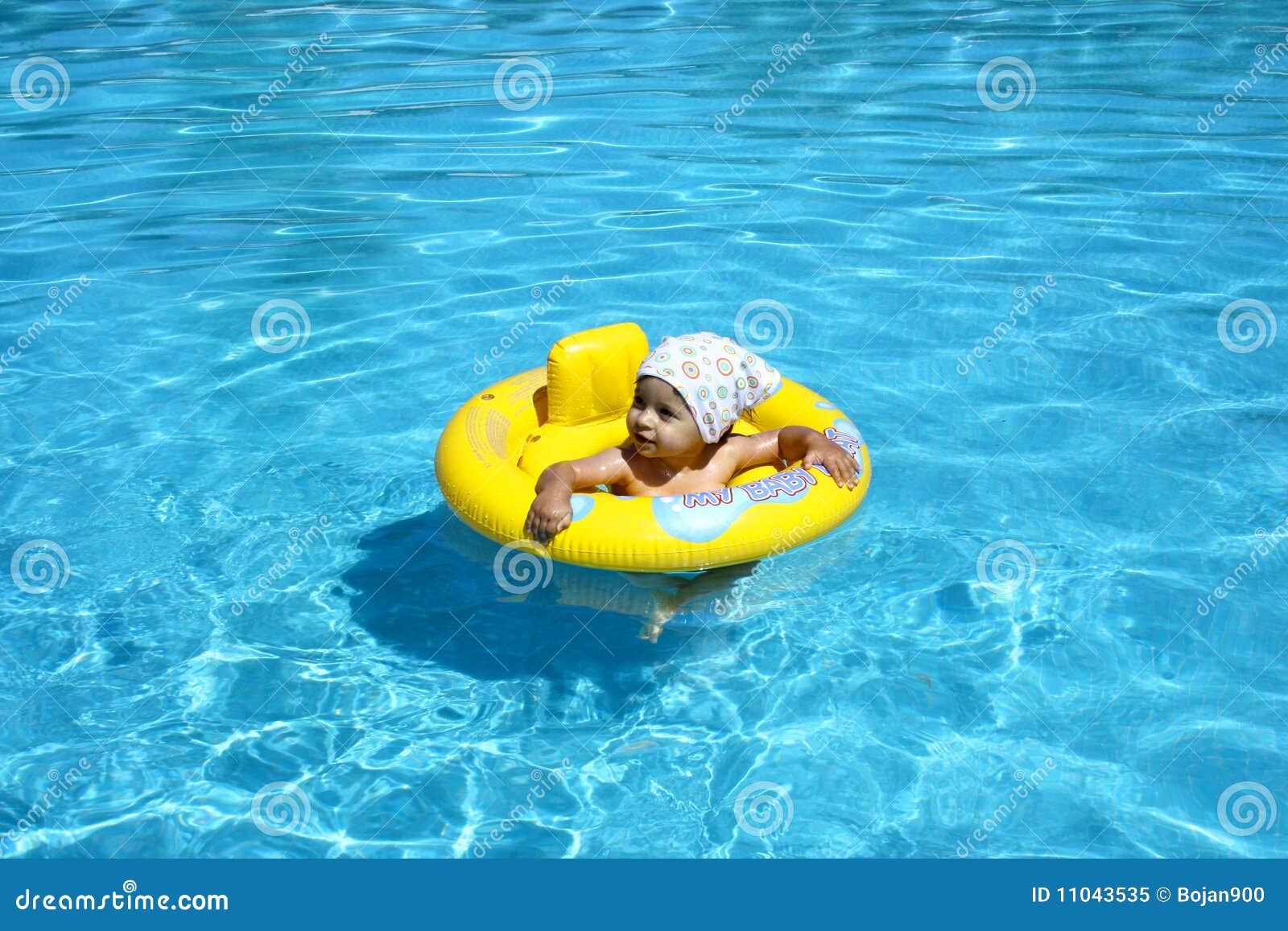 Baby in pool stock image. Image of float, kids, offspring - 11043535