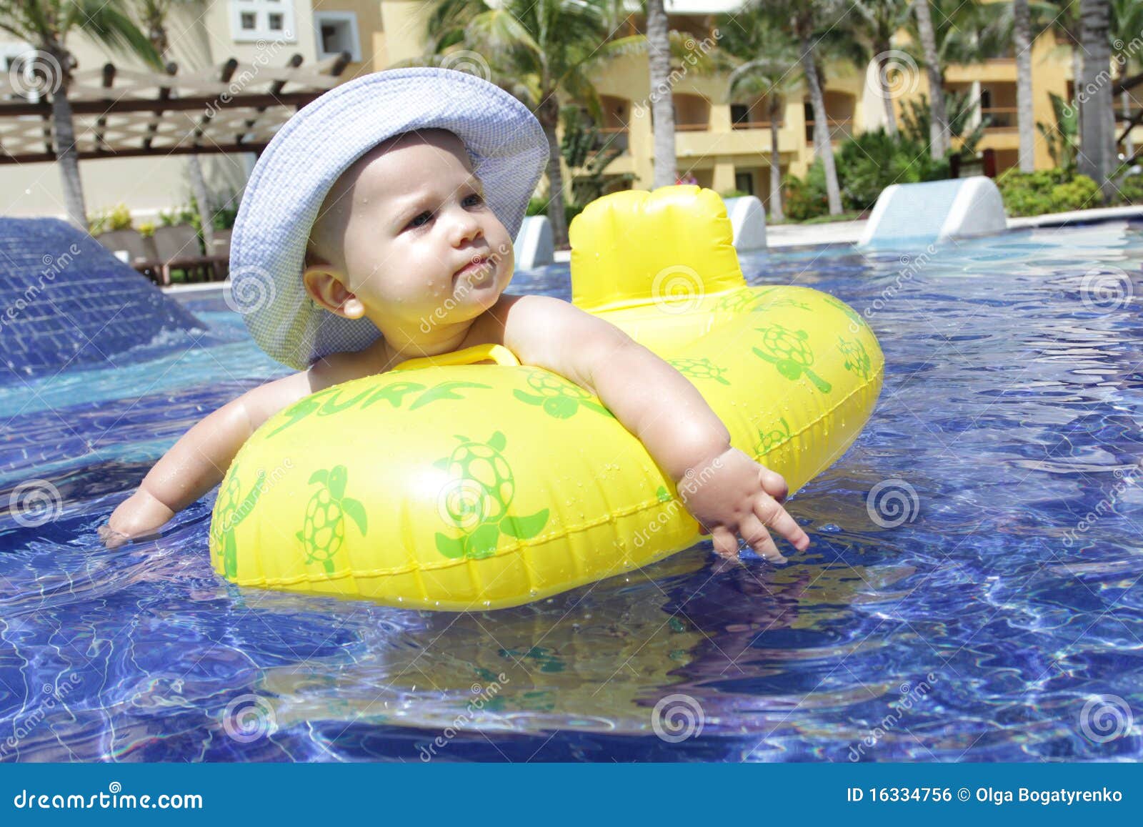 Baby In Pool Royalty Free Stock Image - Image: 16334756