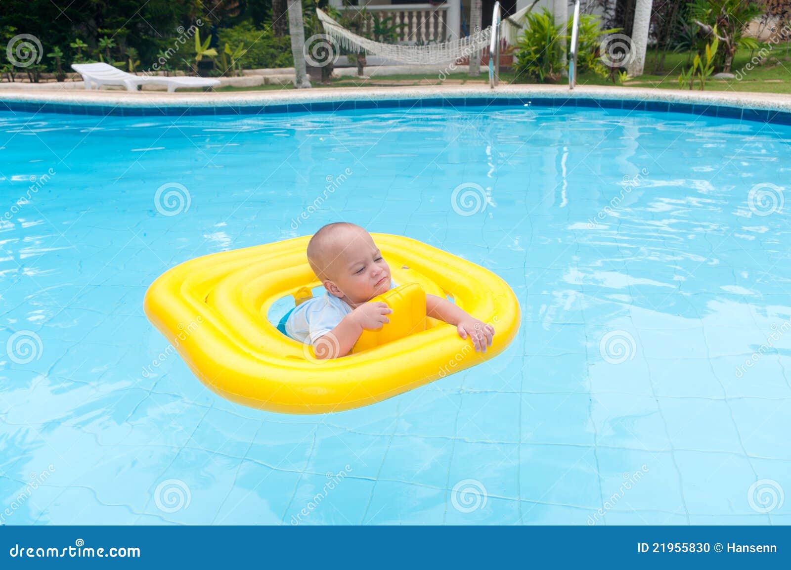 Baby in pool stock photo. Image of laying, people, blond - 21955830