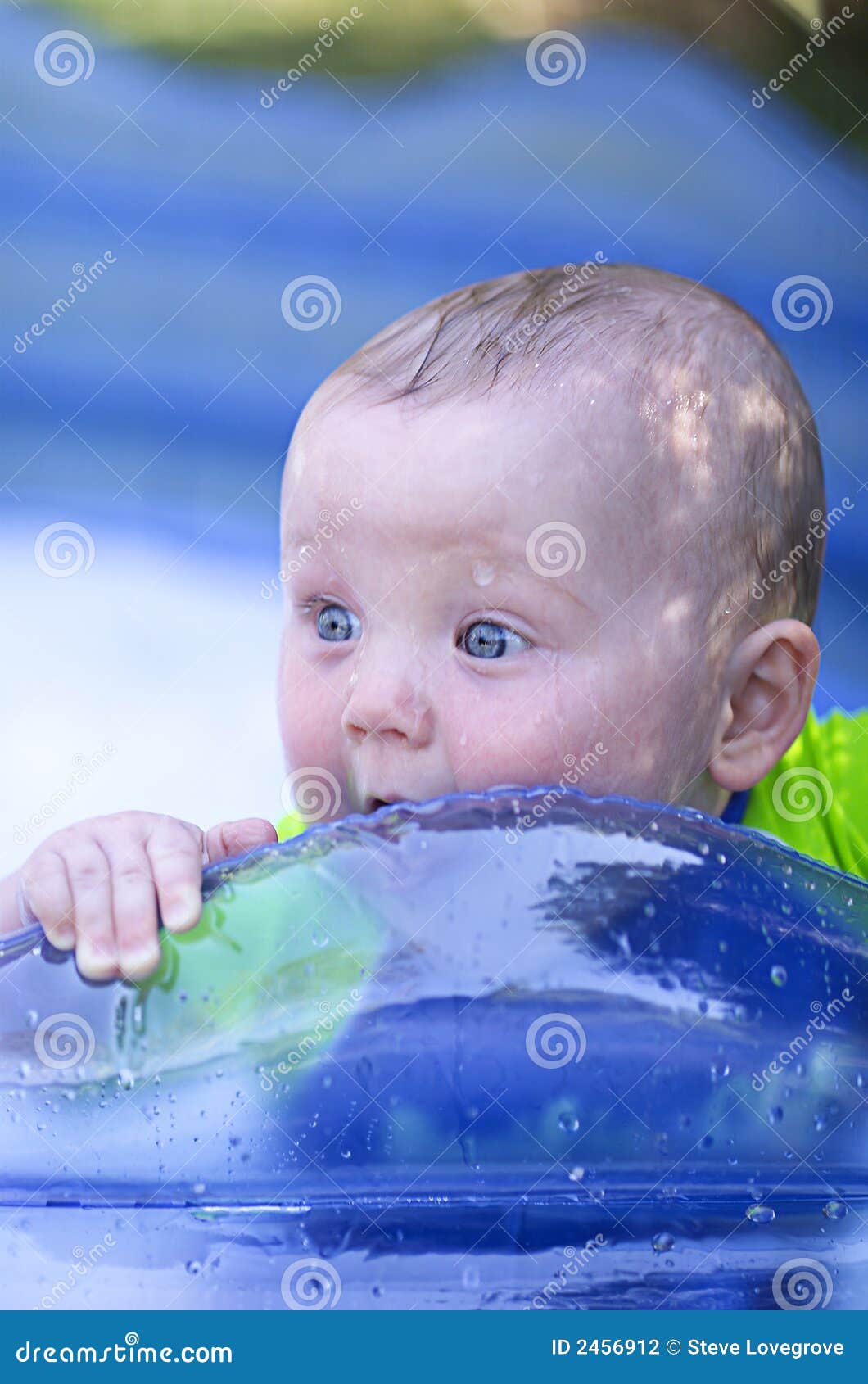 Baby in Pool stock photo. Image of family, baby, infant - 2456912