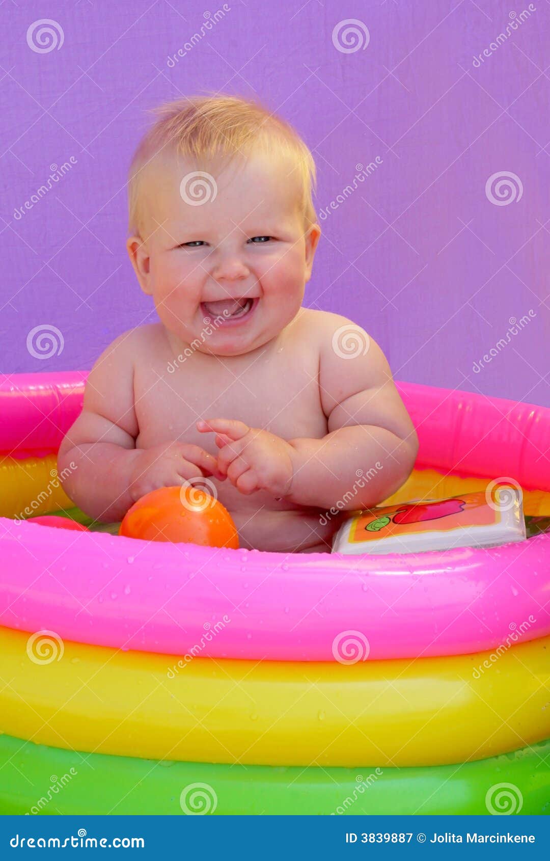 Baby in the pool stock image. Image of swimming, vacation - 3839887