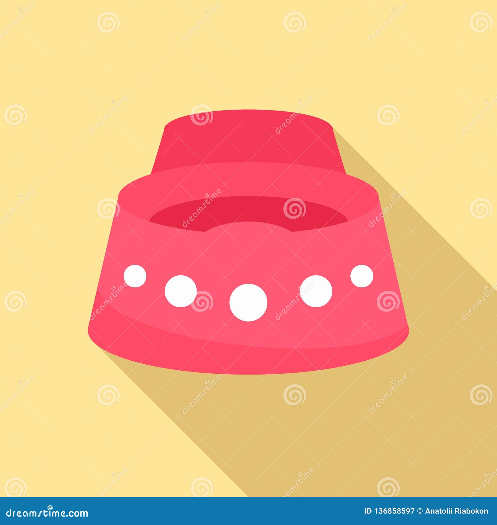 Baby Potty Icon, Flat Style Stock Vector - Illustration of potty, food ...