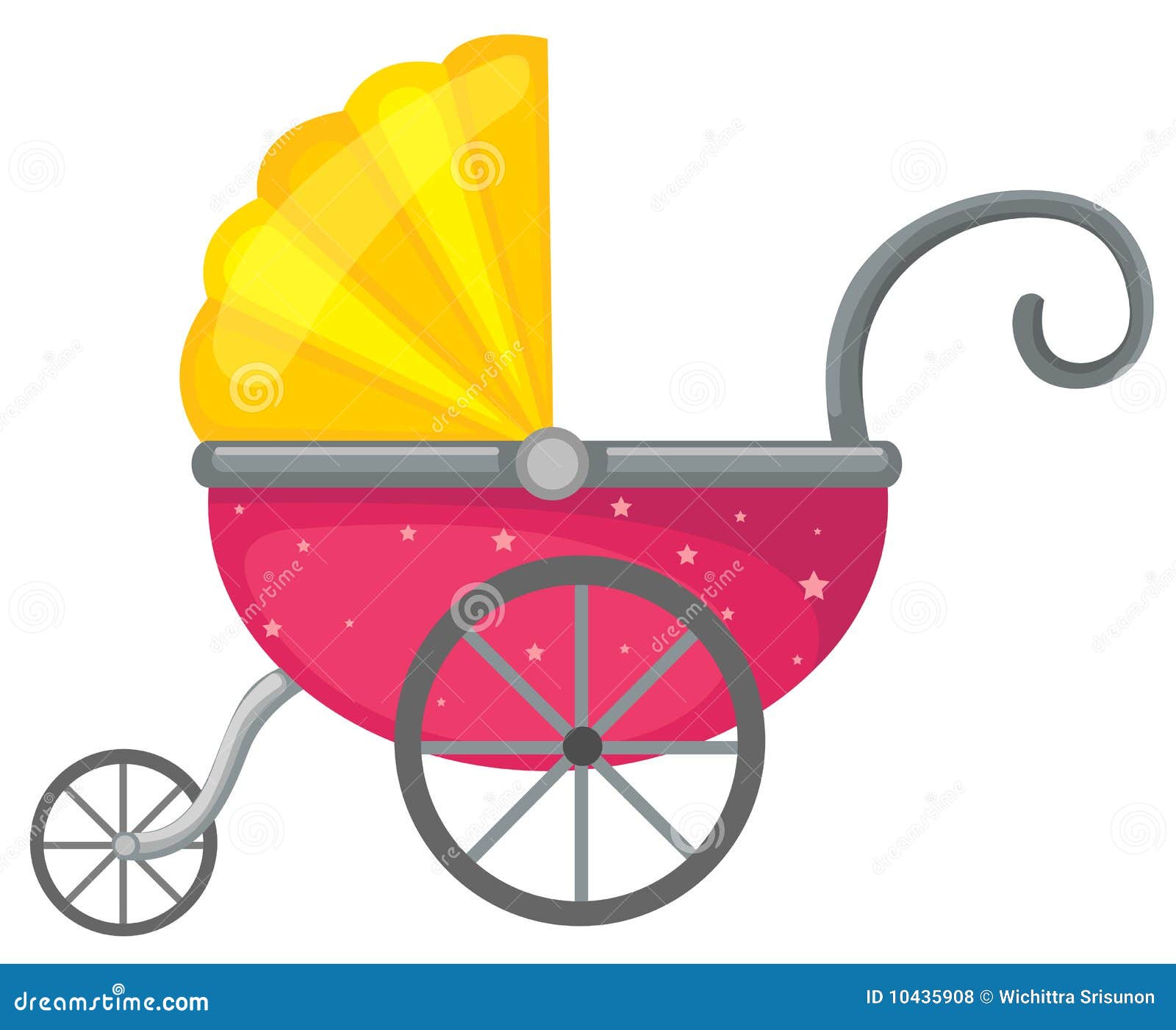 Baby pram stock illustration. Illustration of cloth, carriage - 10435908