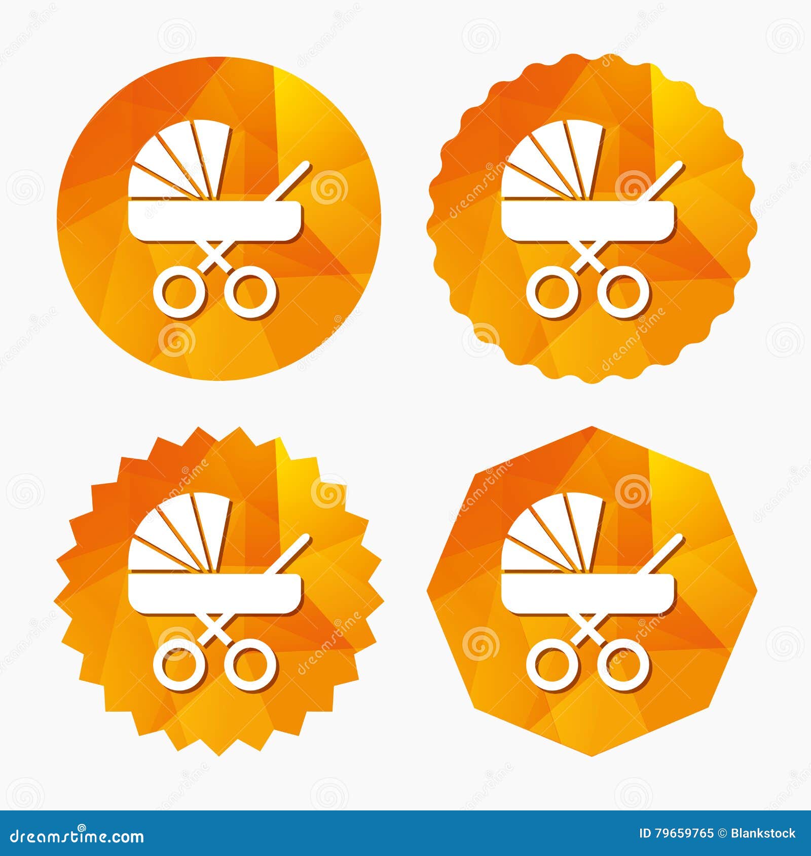 Baby Pram Stroller Sign Icon. Baby Buggy Symbol. Stock Vector ...