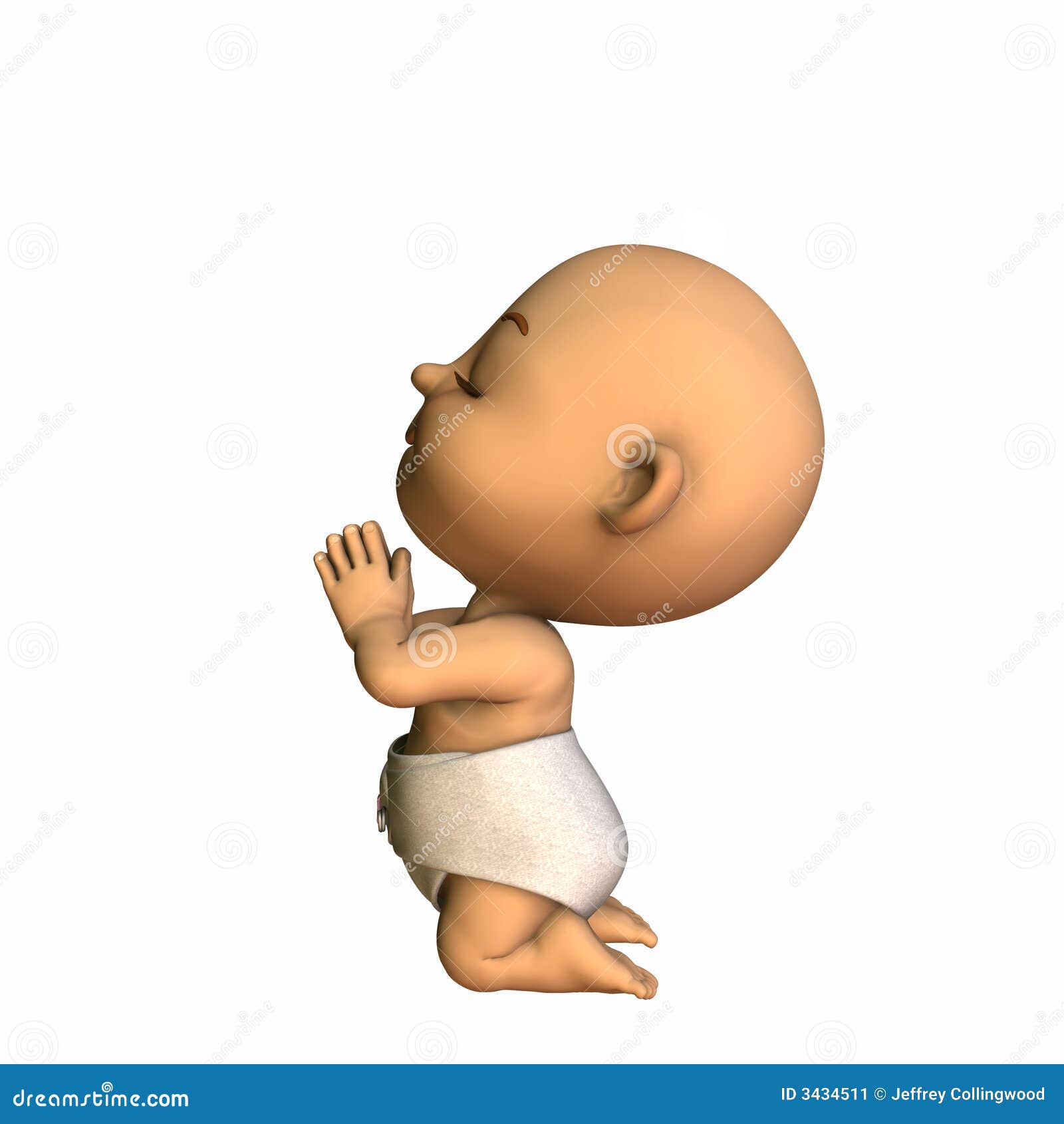 Baby - Praying 1 stock illustration. Image of christian - 3434511